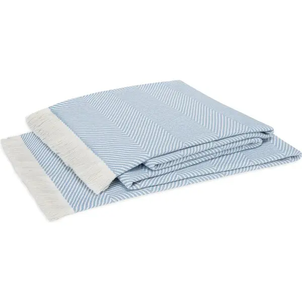 MATOUK Leo Fringed Throw Blanket - Hydrangea
