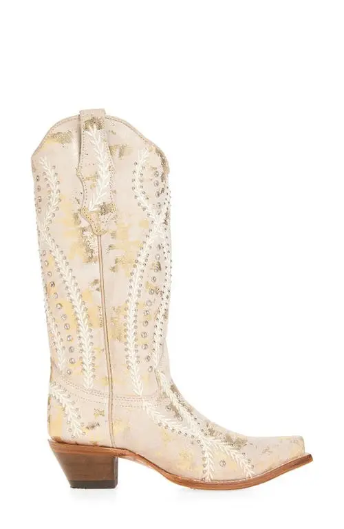 CORRAL Metallic Embroidered Western Boots