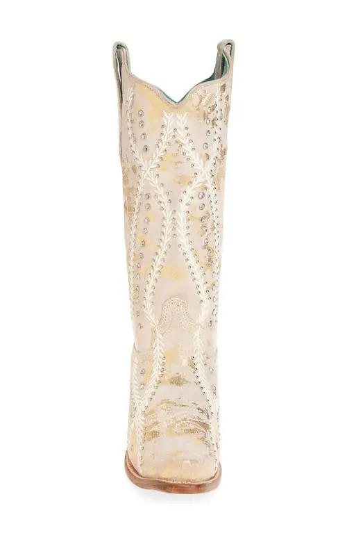 CORRAL Metallic Embroidered Western Boots