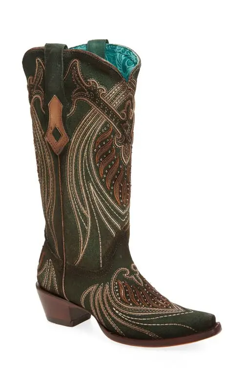 CORRAL Embroidered Overlay Western Boots