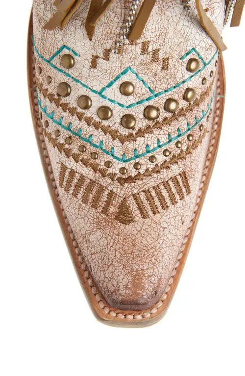 CORRAL Embroidered Fringe Western Boots