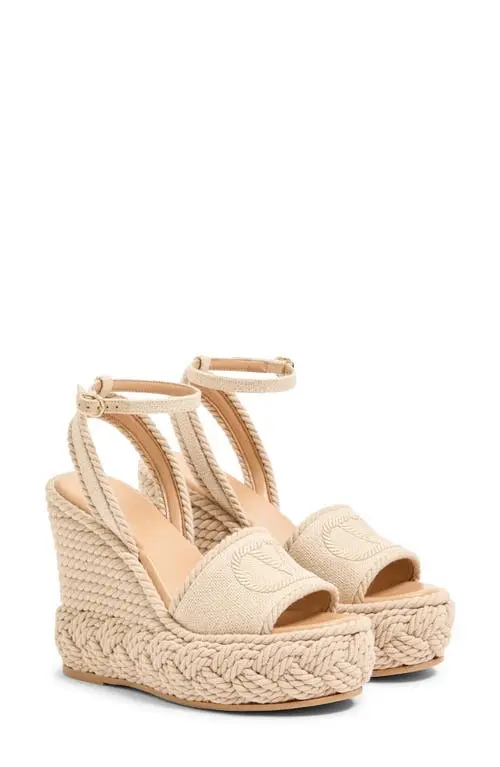 Valentino Garavani Vlogo Espadrille Wedge Sandals