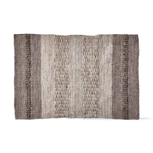 TAG Gradation Stripe Recycled Woven Accent Rug Multi Eco-friendly - Brown
