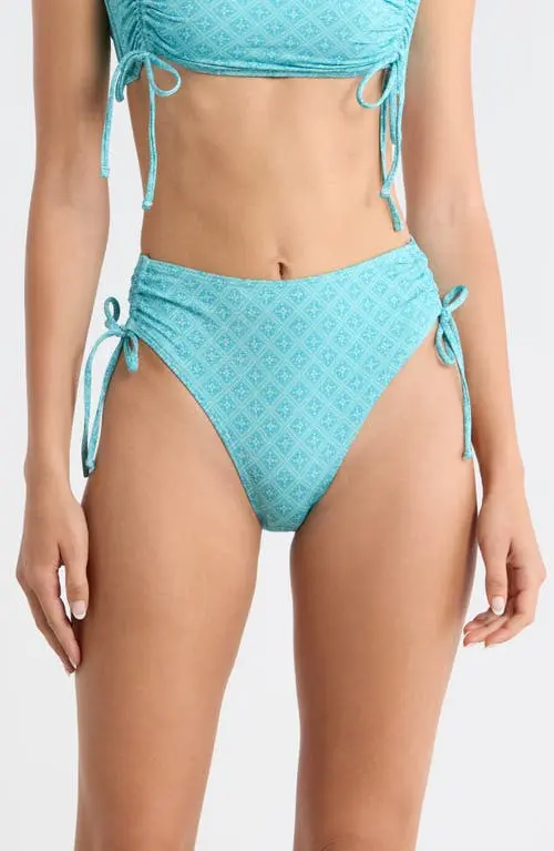 Rip Curl Geometric Print Bikini Bottoms - Blue