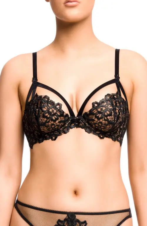 DITA VON TEESE Dahlia Underwire Plunge Bra - Black