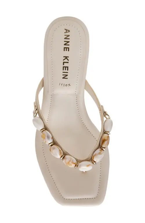 Anne Klein Gwenn Embellished Thong Sandal