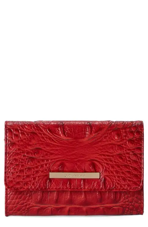 Brahmin Kerra Croc Embossed Leather Wallet - Salsa