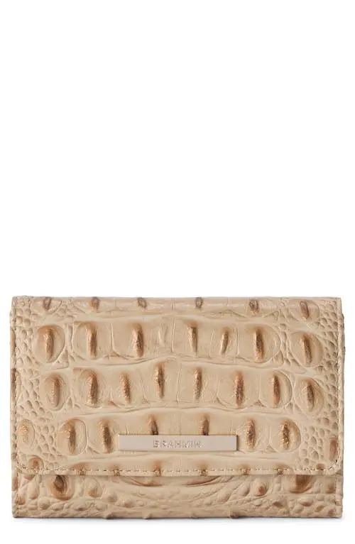 Brahmin Kerra Croc Embossed Leather Wallet - Sandstorm