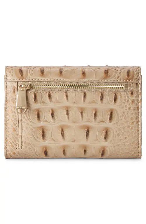 Brahmin Kerra Croc Embossed Leather Wallet - Sandstorm