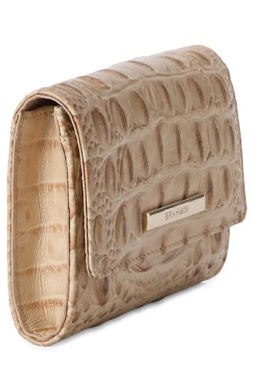 Brahmin Kerra Croc Embossed Leather Wallet - Sandstorm