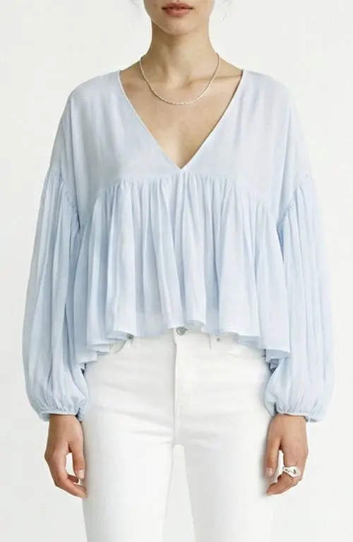 Vero Moda Balloon Sleeve V-neck Top