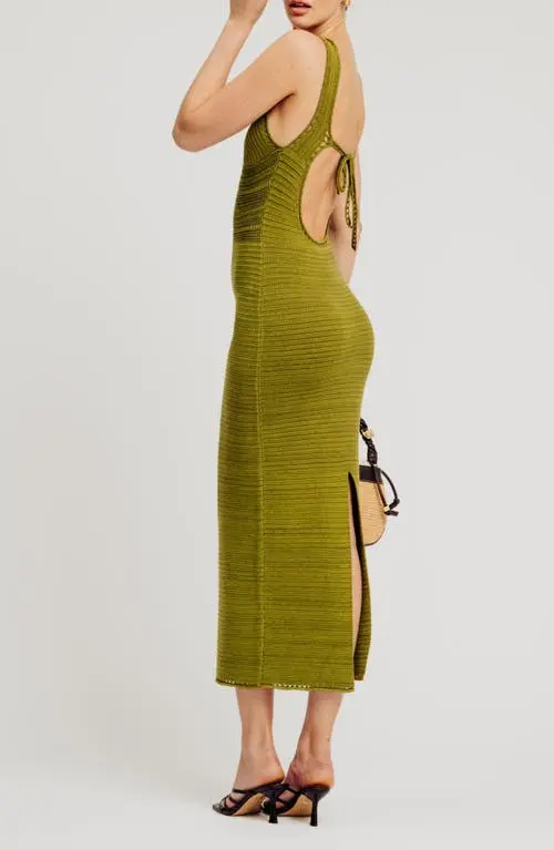Torn By Ronny Kobo Madi Sleeveless Knit Midi Dress - Olive Marl