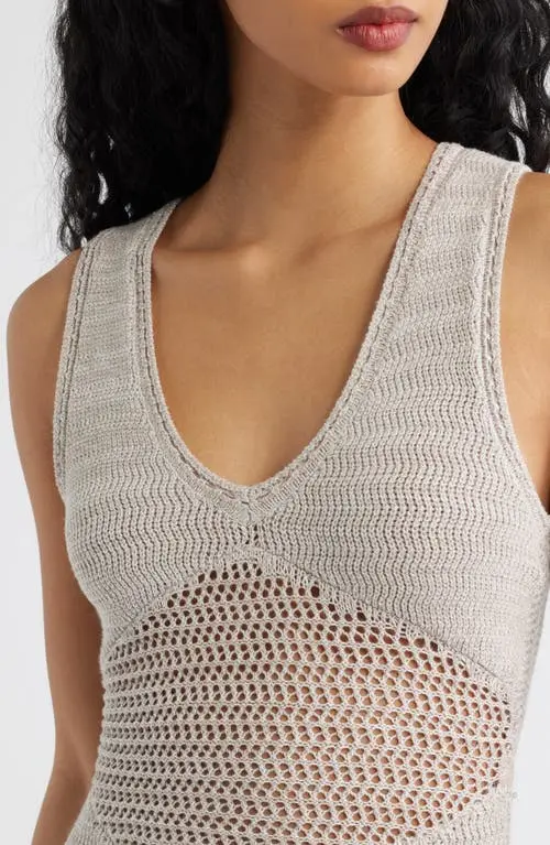 Torn By Ronny Kobo Melanie Crochet Body-con Midi Dress - Sand/with
