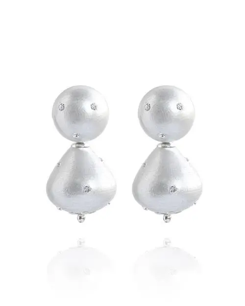 SAULE LABEL Nina Drop Earrings - Frost