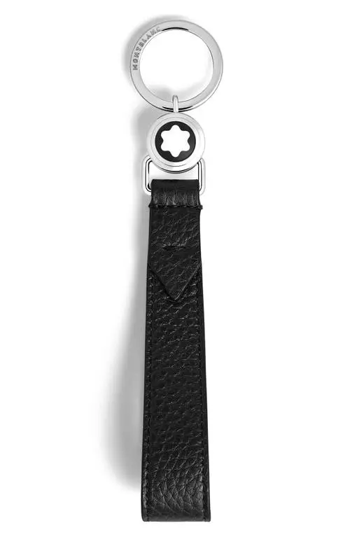 Montblanc Grained Leather Key Fob - Black