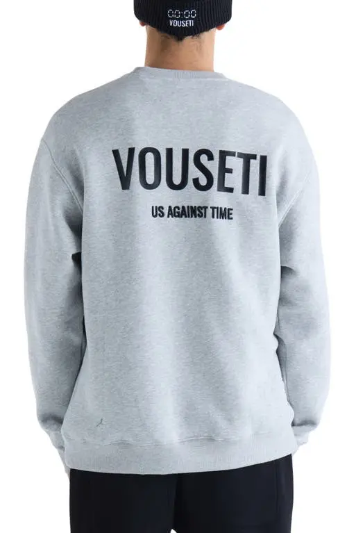VOUSETI Us Against Time" Graphic Crewneck Sweatshirt