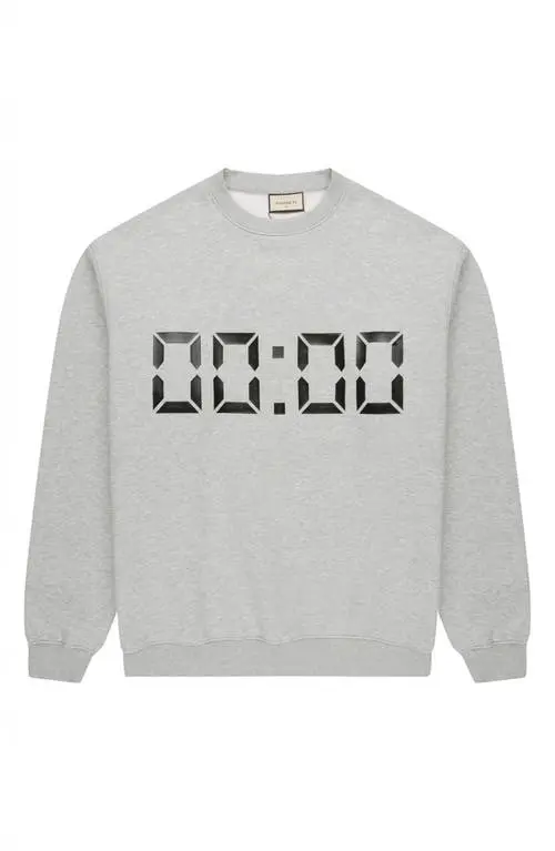 VOUSETI Us Against Time" Graphic Crewneck Sweatshirt