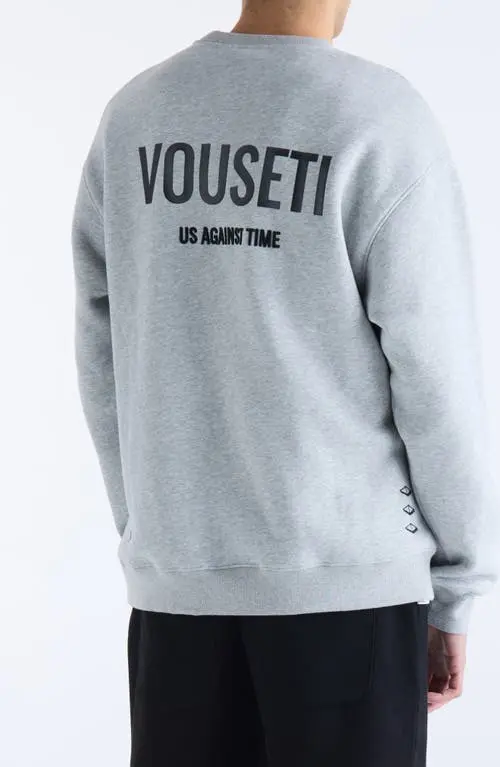 VOUSETI Us Against Time" Graphic Crewneck Sweatshirt