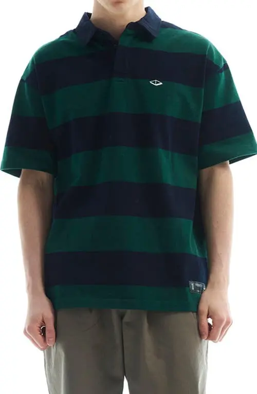 VOUSETI Post Game Stripe Cotton Polo