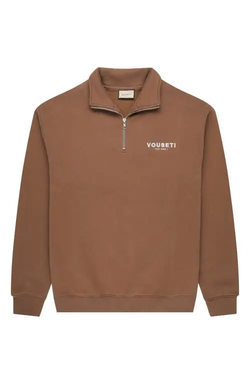 VOUSETI Quarter Zip Logo Pullover