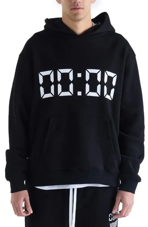 VOUSETI Us Against Time" Cotton-blend Fleece Hoodie