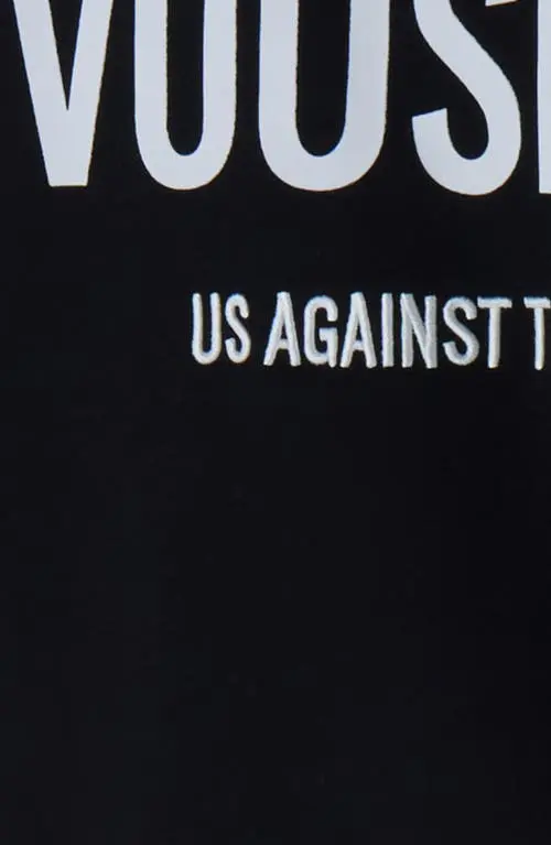 VOUSETI Us Against Time" Cotton-blend Fleece Hoodie