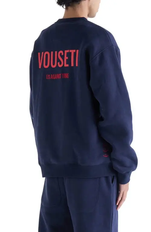 VOUSETI Us Against Time" Crewneck Sweatshirt