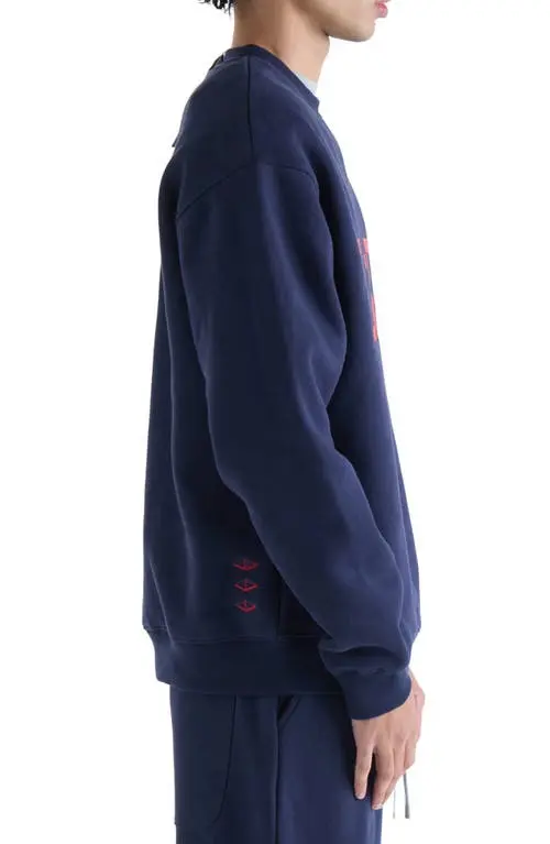 VOUSETI Us Against Time" Crewneck Sweatshirt