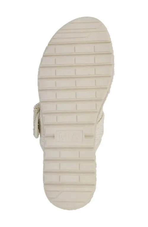Mia Kylian Espadrille Platform Wedge Slide Sandal - Bone