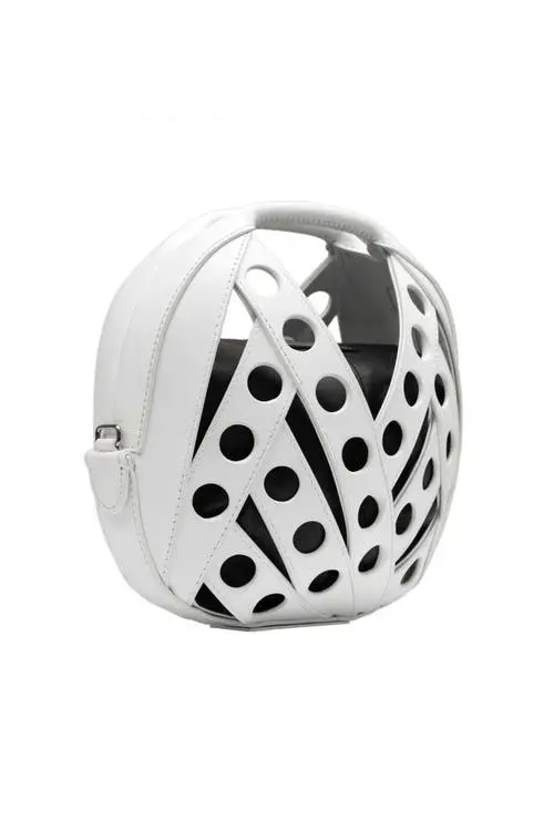 Perrin Le Petit Panier Perforé Xbody - White/black