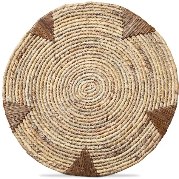 TAG Water Hyacinth Placemat Multi Wipe Clean Perfect For Dining - Brown
