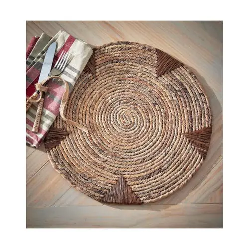TAG Water Hyacinth Placemat Multi Wipe Clean Perfect For Dining