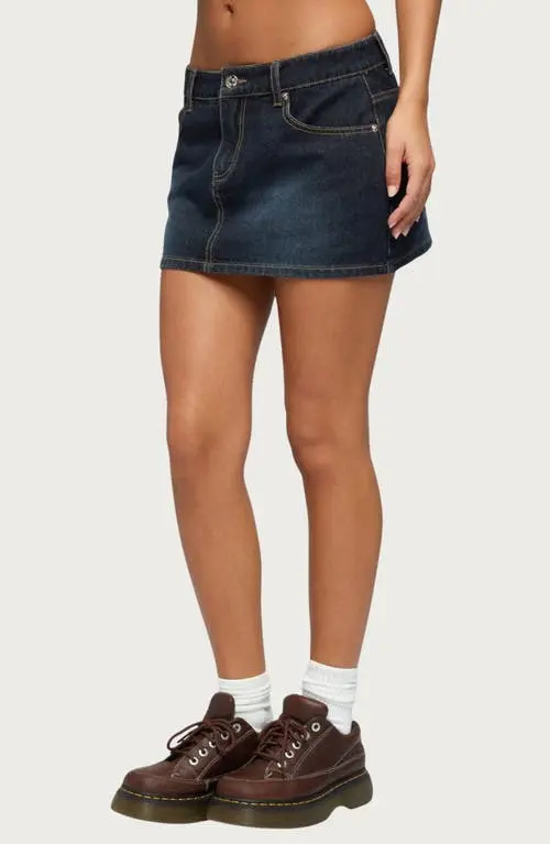 EDIKTED Chiara Denim Miniskirt