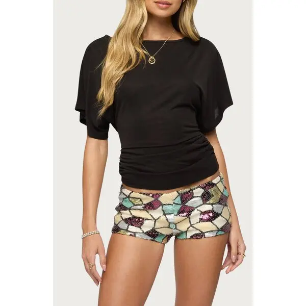 EDIKTED Adrianna Ruched Waist Top