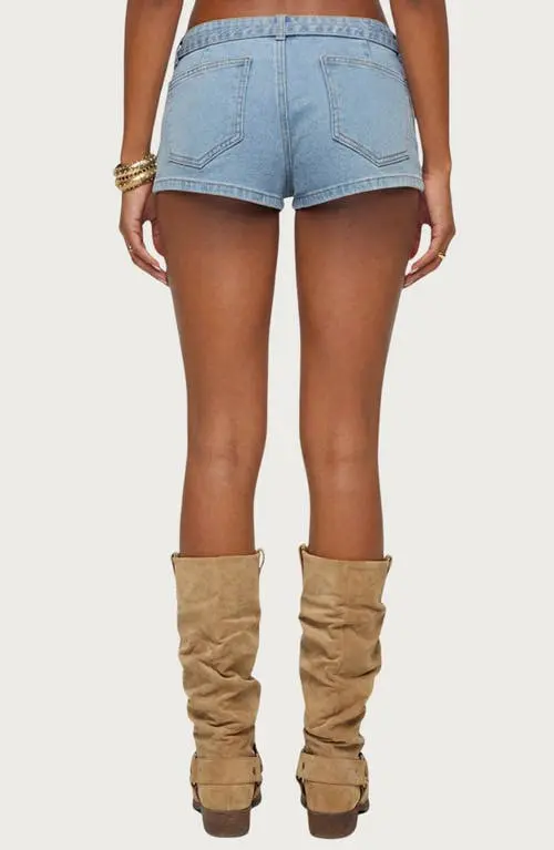 EDIKTED Ciel Low Rise Micro Denim Shorts