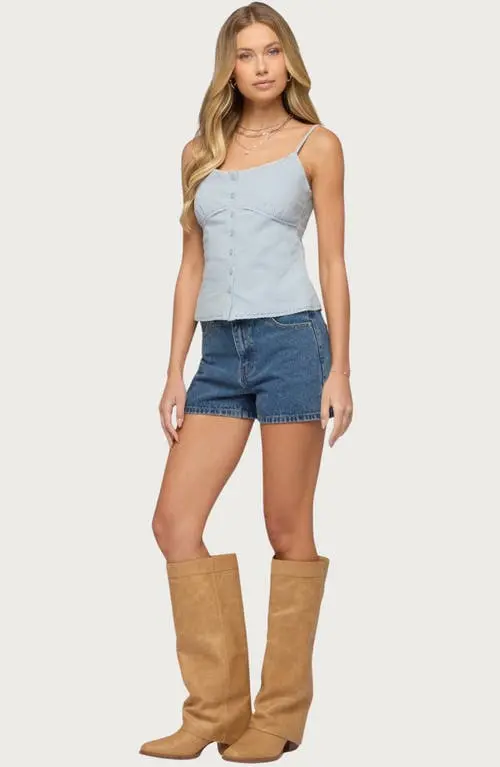 EDIKTED Milena Denim Shorts