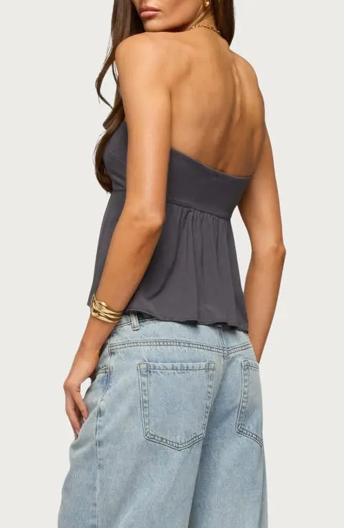 EDIKTED Nikita Strapless Cutout Top