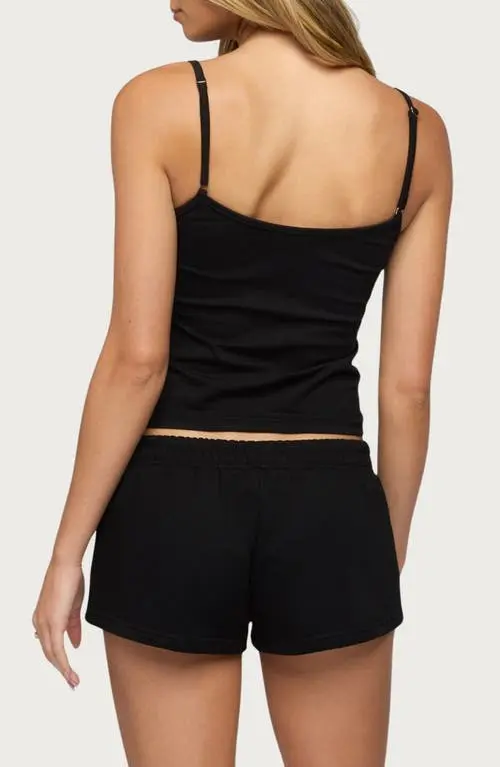 EDIKTED Edicted Cataleya Stretch Cotton Camisole - Black