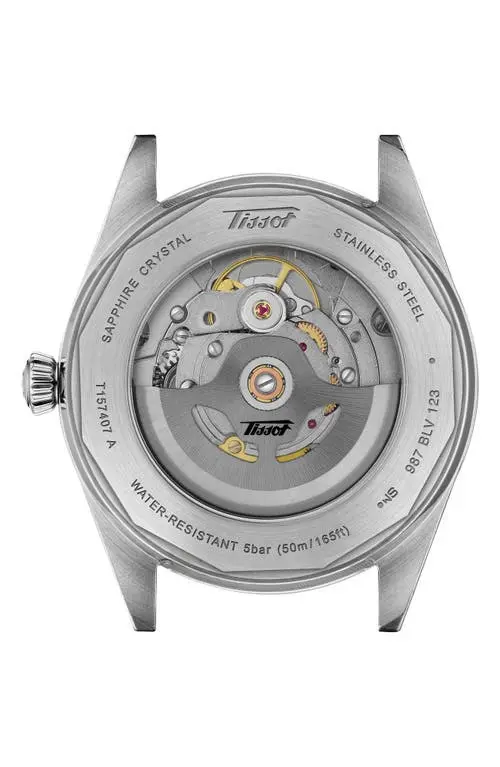TISSOT Visodate Automatic Stainless Steel And Leather Watch