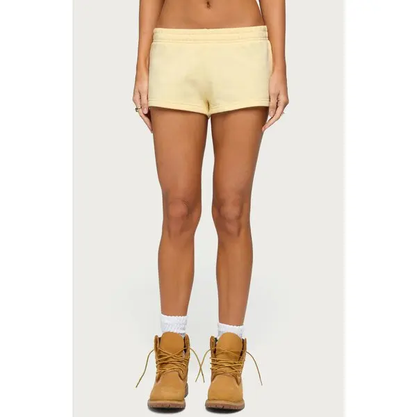 EDIKTED Cataleya Shorts - Yellow