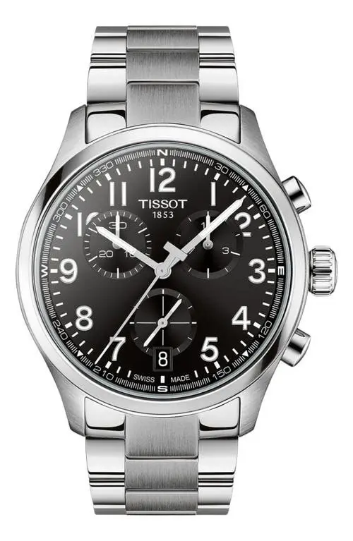 TISSOT Chronograph Stainless Steel Watch - Black