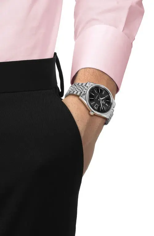 TISSOT Visodate Automatic Stainless Steel Bracelet Watch - Black