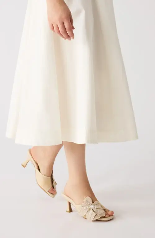 Anne Klein Embellished Floral Slide Sandal