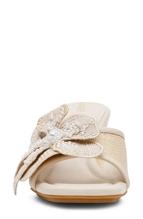 Anne Klein Embellished Floral Slide Sandal
