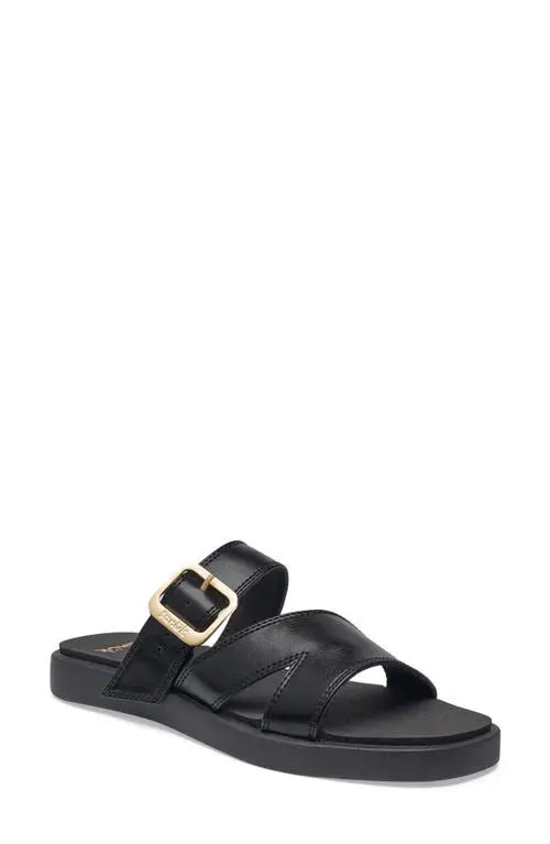 Sanuk Two-strap Sandal With Buckle Hardware - Black