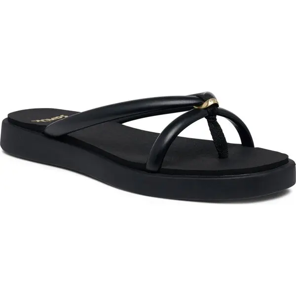 Sanuk Cove Haven Strappy Flat Sandal - Black