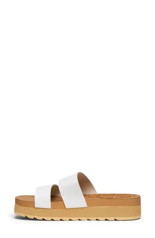 Sanuk Platform Two-strap Sandals - White