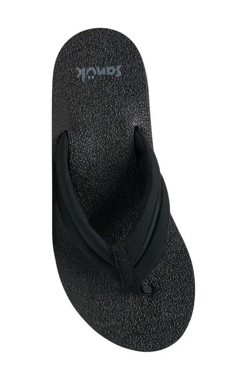 Sanuk Yoga Platform Flip Flops - Black