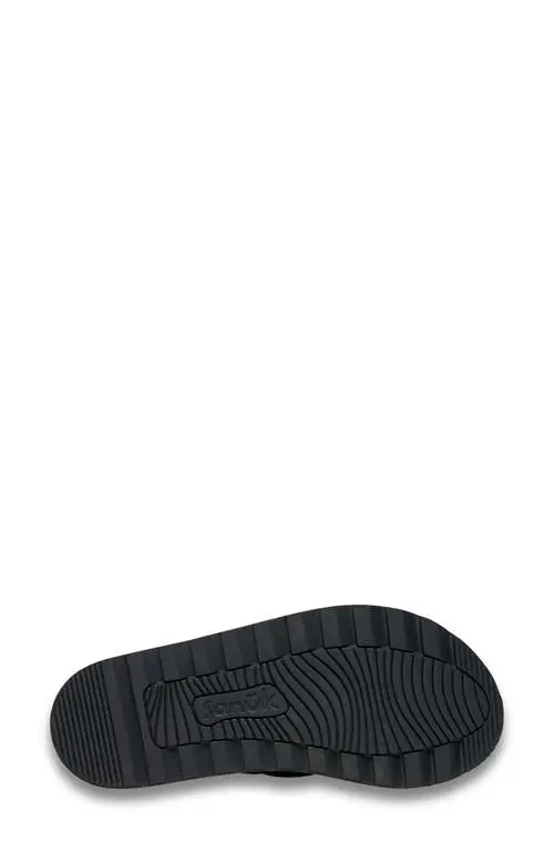 Sanuk Yoga Platform Flip Flops - Black