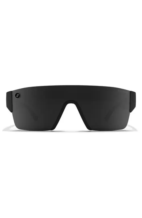 BLENDERS EYEWEAR Kingpin Polarized Shield Sunglasses - Matte Black